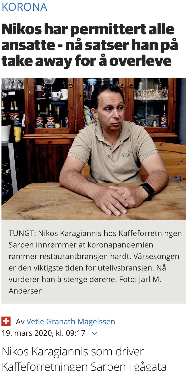 Hjelp Kaffeforetningen Sarpen | Spleis fra SpareBank 1