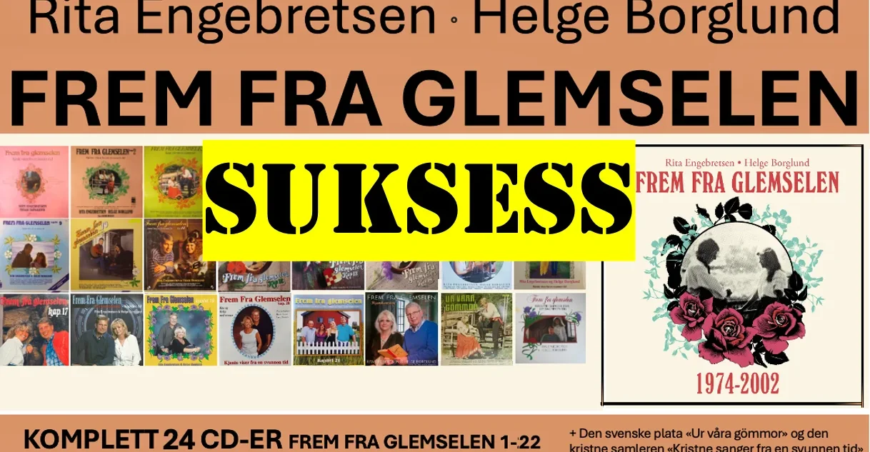 RITA ENGEBRETSEN OG HELGE BORGLUND - FREM FRA GLEMSELEN 1974-2017 (24 CD-BOKS) | Spleis fra ...