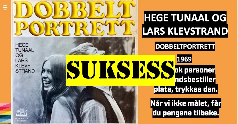 NACD: HEGE TUNAAL OG LARS KLEVSTRAND - DOBBELTPORTRETT (1969) | Spleis fra SpareBank 1
