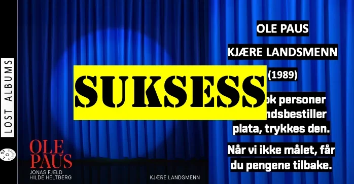 CD LOST ALBUMS: OLE PAUS - KJÆRE LANDSMENN (1989) | Spleis fra SpareBank 1