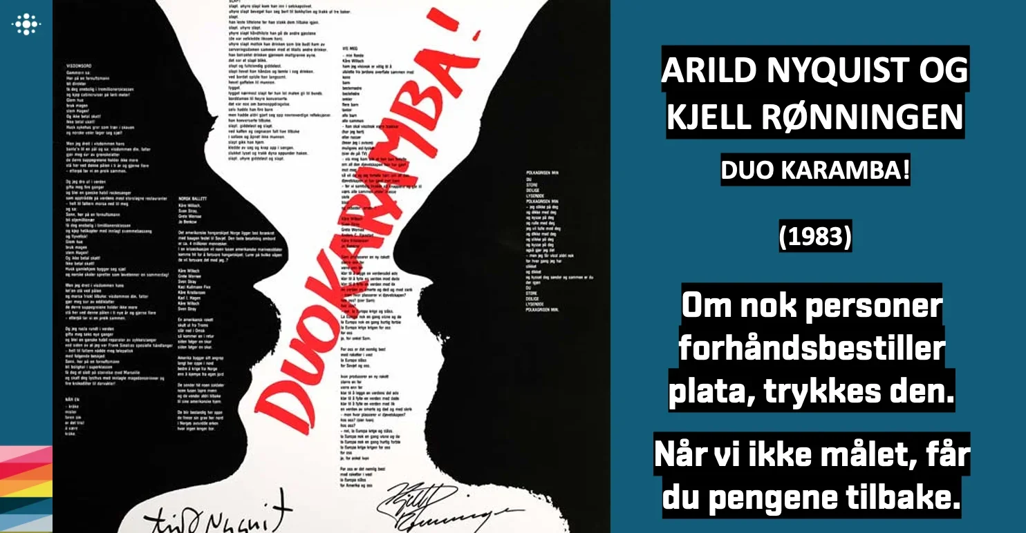 NACD: ARILD NYQUIST OG KJELL RØNNINGEN - DUO KARAMBA! (1983) | Spleis ...